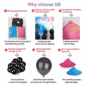 Baby Gender Reveal Dart Board Game,Gender Reveal Balloon for Girl or Boy,Pink and Blue Powder for He or She Party,Gender Reveal Party decoration kit