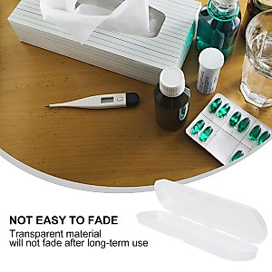 2Pcs Thermometer Case Plastic Digital Thermometer Storage Box Thermometer Containers for Adult 14.5x3x1.5cm (Transparent Color)