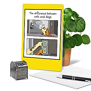 NobleWorks - 1 Funny Card for Happy Birthdays - Hilarious Cartoon Notecard with Envelope, Bday Celebration (Buyer Discretion Advised) - Hold the Elevator C4856BDG