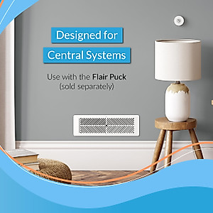 Flair Smart Vent 6x12 (White), AC Vent Cover for Floors, Walls and Ceilings.