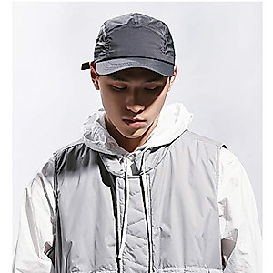 CLAPE 5 Panel Hat for Men, Curved Brim UPF50+ Sun Hats Quick Dry Outdoor Sports Running Hat Baseball Cap