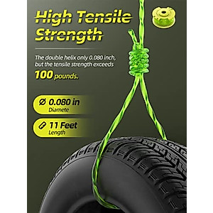 YWTESCH Trimmer String for Ryobi One Plus+ AC80RL3,11 FT/0.080-Inch，Spool Replacement Compatible with Ryobi 18v, 24v, and 40v Cordless Trimmers (9 Pack Trimmer Line & 2 Pack Trimmer Cap)