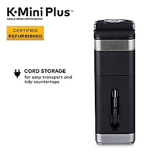 Keurig K-Mini Plus Coffee Maker, Certified Refurbished, Black (Renewed)