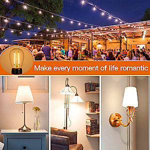 addlon LED Replacement Bulbs 2W S14 4 Pack Waterproof E26 Screw Base for Outdoor LED String Lights Shatterproof