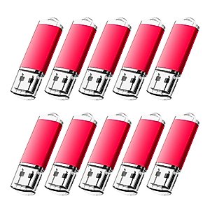 KOOTION 2GB USB 2.0 Flash Drives 10 Pack USB Flash Drives Pen Drive Memory Stick Thumb Drive USB Drives, Red