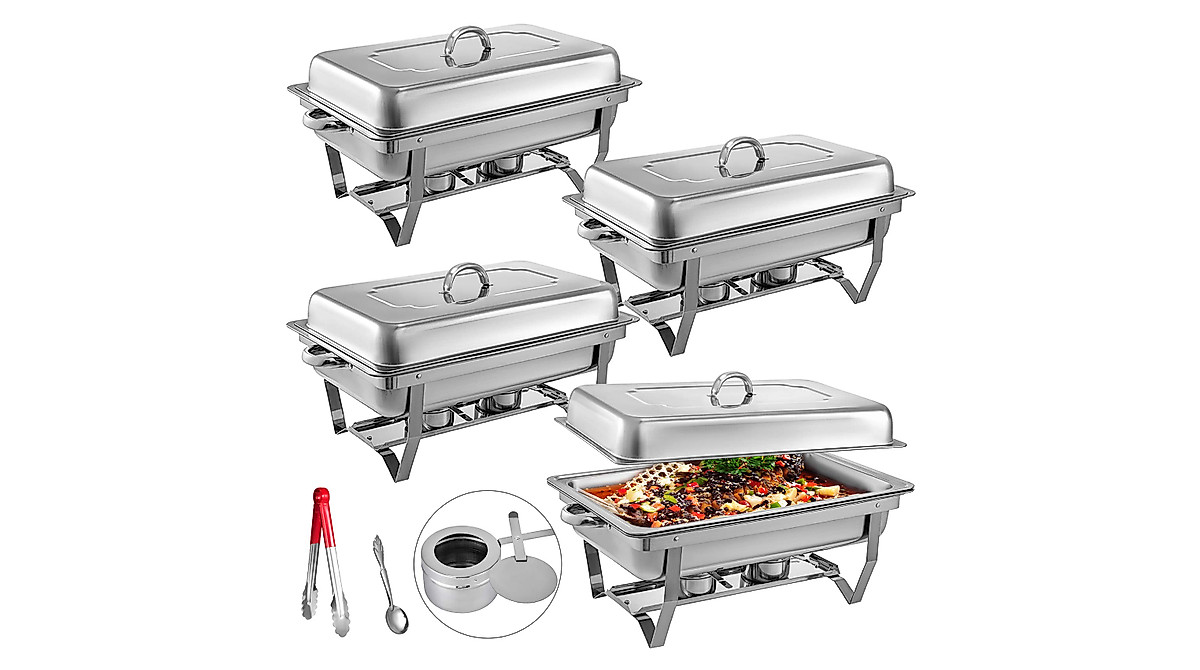 VEVOR 8 Quart Stainless Steel Chafers for Buffet Serving