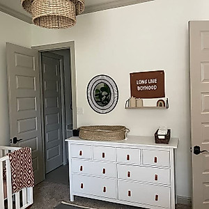 CHTech Long Live Boyhood Banner Wall Flag Wall Art for Nursery Modern Kids Room Decor Kids Banner Brown Flag