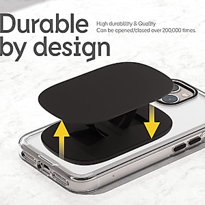 RHINOSHIELD GRIPMAX Compatible with MagSafe - Grip, Stand, and Selfie Holder for Phones and Cases, Repositionable and Durable, Best paired with RHINOSHIELD Phone Cases for MagSafe - Telo Mimetico B&W