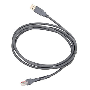 LS2208 Barcode Scanner Cable, USB Scan Cable for LS2208AP LS1203 LS4208 DS6707 DS6708, Plug and Play, Barcode Scanner Data Cable with 2 Meter Cable Length