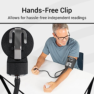 Vive Precision Manual Blood Pressure Cuff - Aneroid Sphygmomanometer with Case - BP Kit Monitor for Adults, Nurses - One Hand, One Tube Upper Arm Cuff Machine - BPM Meter Device for Professionals