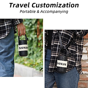 BJPKPK 13oz Insulated Tumbler With Lid And Handle Stainless Steel Travel Mug Loop Coffee Tumbler Cups,Black Leopard