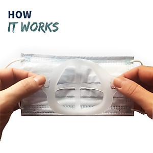 Lyft Livin Pack of 10 Silicone Face Mask Bracket Insert Guard for Under Mask in Turtle Cage Design Spacer Cup Breather for Better Breathing Fits for Adults & Kids Ideal for Disposable & Cloth Mask