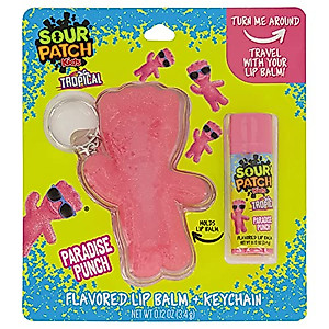 Taste Beauty Sour Patch Kids–Flavored Lip Balm and Keychain Holder, (Flavor), 2-Piece Set