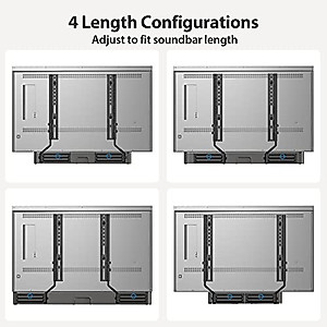 Pipishell Soundbar Mount, Adjustable Soundbar Bracket for Above or Below TV, Seamless Fit Most 23 to 80 Inch TV, Sound Bar Mount Hold up to 22 lbs