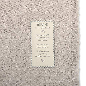 DEMDACO You and Me Cuddle Moments Soft Tan 60 x 50 Polyester Fabric Throw Blanket