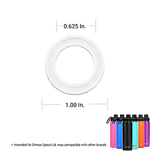 DRINCO Stainless Steel Water Bottle Spout Lid Seal Gasket Replacement (3-pack)