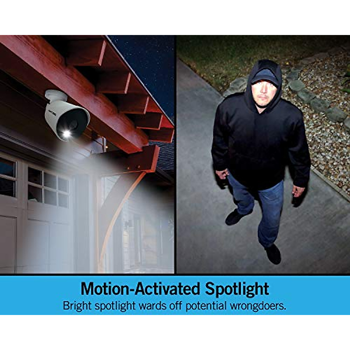 Night Owl 1080p HD Wired Indoor/Outdoor Add-On Cameras with Built-in Motion-Activated Spotlights, 100 ft. of Night Vision, Wide Viewing Angle and Color Night Vision (2-Pack)