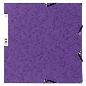 Exacompta - Ref 55515E - Europa Collection - Elasticated 3-Flap Folders - Suitable for A4 Documents, 400gsm Glossy Card - Assorted Colours (Pack of 10)