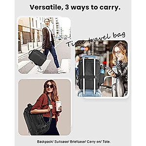 Snoffic Premium Travel Backpack, Carry on Backpack for Men Women Airline Approved, Black 17 Inch Carry-on Backpack, Waterproof Daypack Travel Essential for Work Business Hiking Traveling Gym Casual Bookbag (Black)