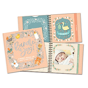 Baby's First Years Guided Journal by Studio Oh! - Bundle of Joy - 9" x 9" - Beautifully Illustrated Hardcover Journal with Storage Pockets Creates a Keepsake of Baby's Earliest Years