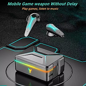 SDC X7 Waterproof/Noise Cancelling Colorful Breathing Light Low Latency Gaming Wireless Earphones Headset Dual Mode HiFi Bass Game Earbuds