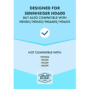 Dekoni Audio EPZ-HD600 Elite Hybrid Ear Pads for Sennheiser HD600 Headphones