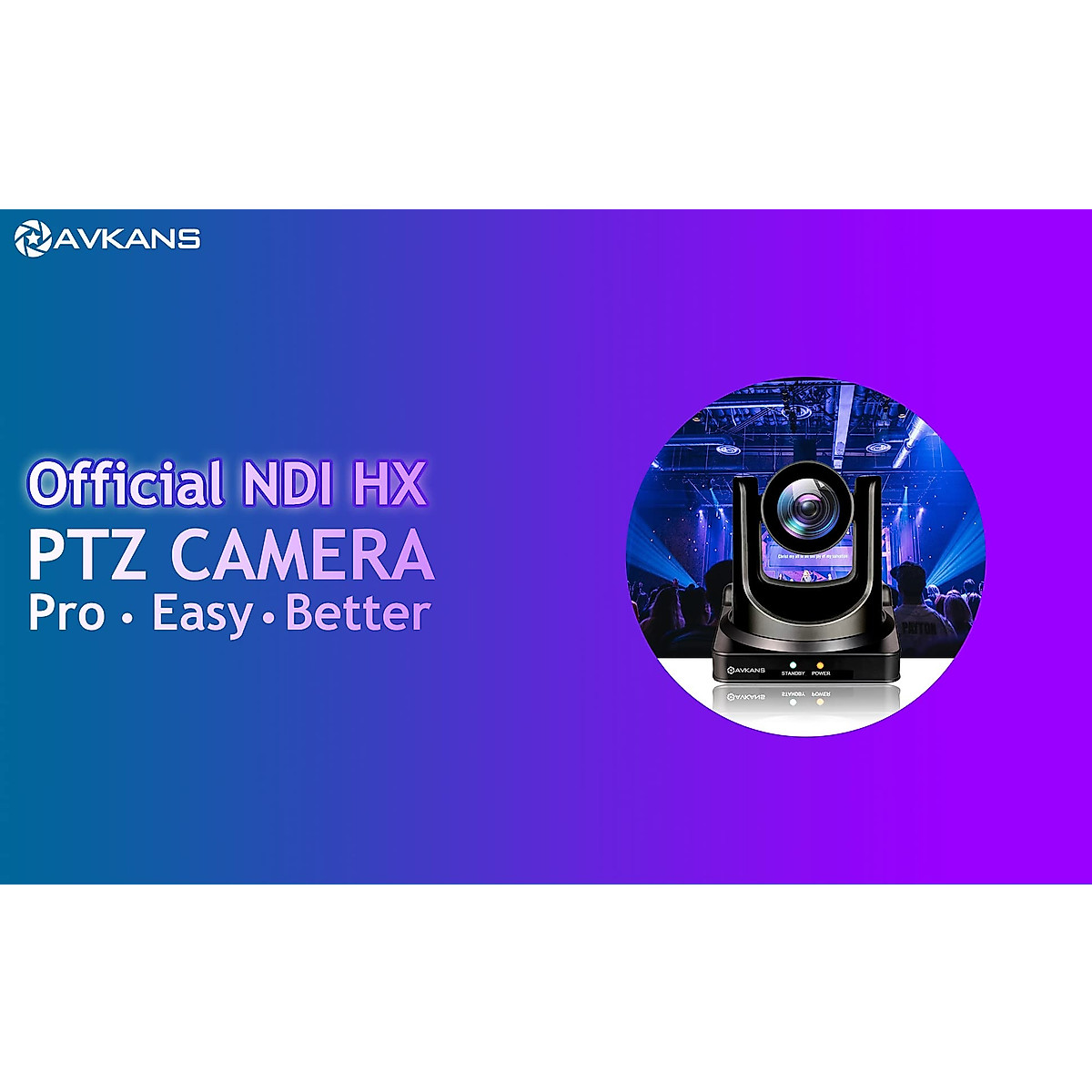 AVKANS 20X NDI PTZ Camera Kits IP Joystick Controller for Video Production