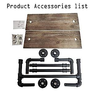 LooftMate Industrial Pipe Shelf,2 Tiered Metal Towel Racks for Bathroom,20" Industrial Pipe Floating Shelves Shelving,Rustic Wood Wall Mount Shelf with Towel Bar,Iron Towel Holder