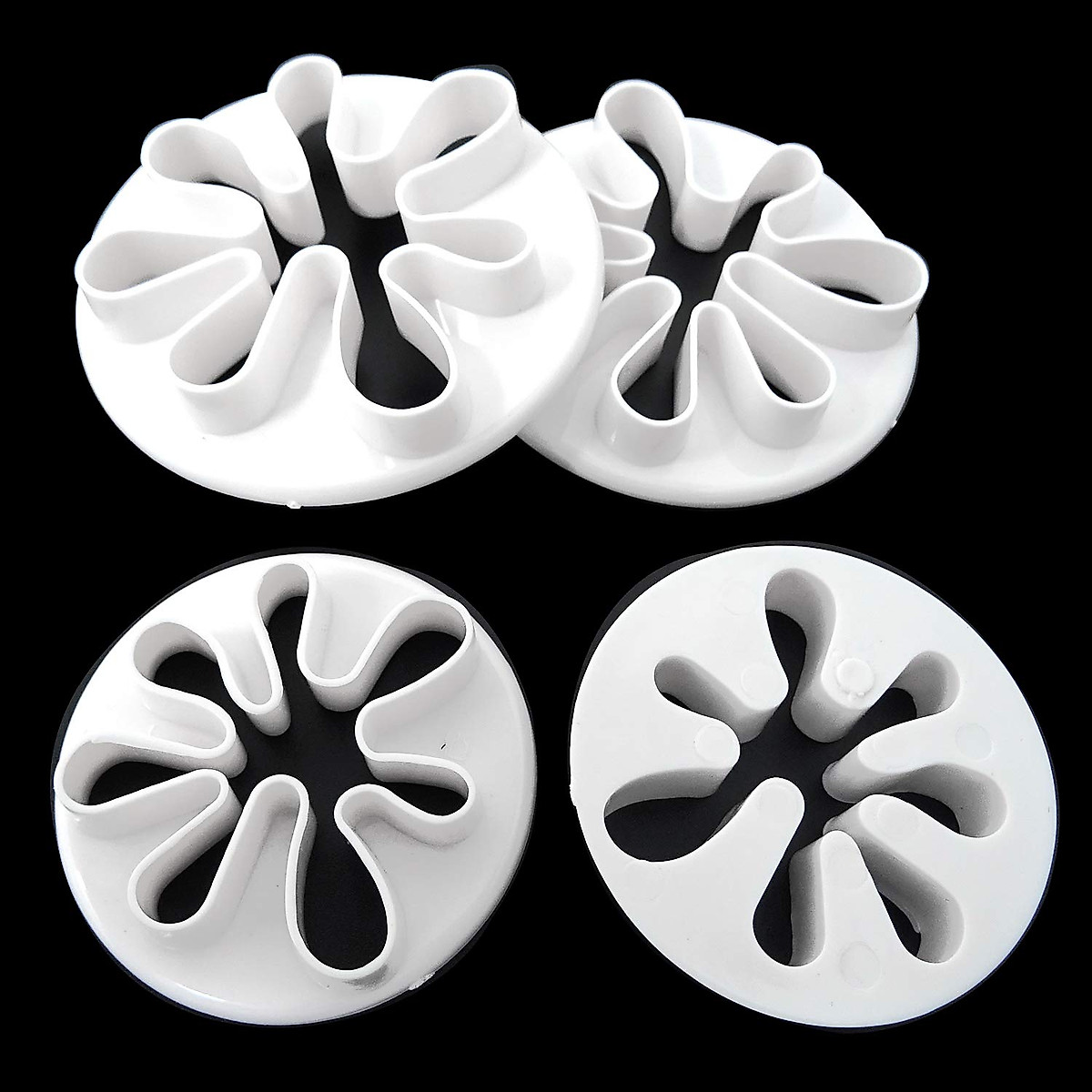Honbay 6PCS Plastic Paint Splatter Cookie Cutter Set CupCake Decorating Gumpaste Fondant Mould for Cake Cupcake Decoration and Polymer Clay Crafting Projects (2 Size)