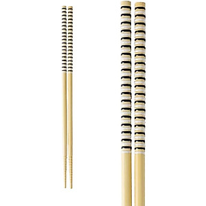 Asahi Koyo 2 Pairs Set Cooking Serving Long Chopsticks Dishwasher Safe 10.6 Inches Red and Black Made in Japan