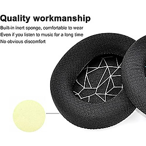 Arctis 9X Replacement Earpads Printing Mesh Ear Cushions for SteelSeries Arctis 1/3/5/7/9 Arctis Pro Arctis 9X Headphones Noise Canceling Headset Ear Pads Earmuff Repair Parts (Black+White)