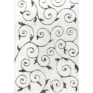 nuLOOM Maisha Contemporary Shag Area Rug, 4x6, Beige