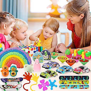 soi-meme 60 Pcs Party Favors Carnival Treasure Box Toys Classroom Prizes Small Mini Bulk Gifts Toys Pinata Easter Basket Stuffers for Kids Boys Girls , Goodie Bags Fillers for Kids Birthday Party