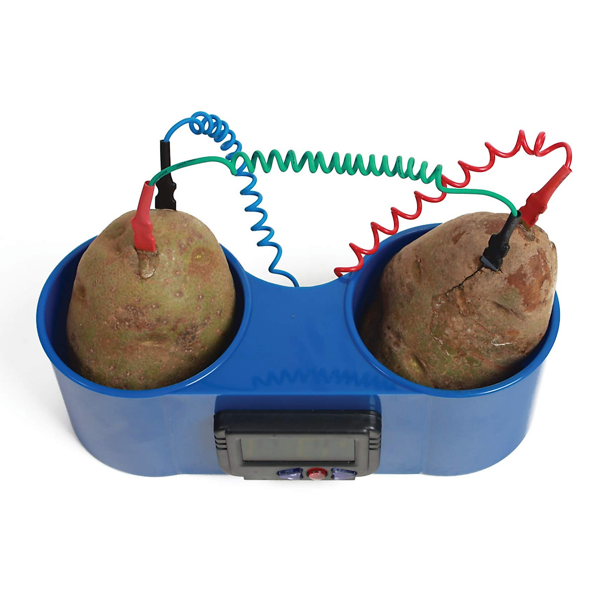 American Educational Blue Plastic Two Potato Clock, 8-1/2" Length x 3-1/2" Width x 2-3/4" Height