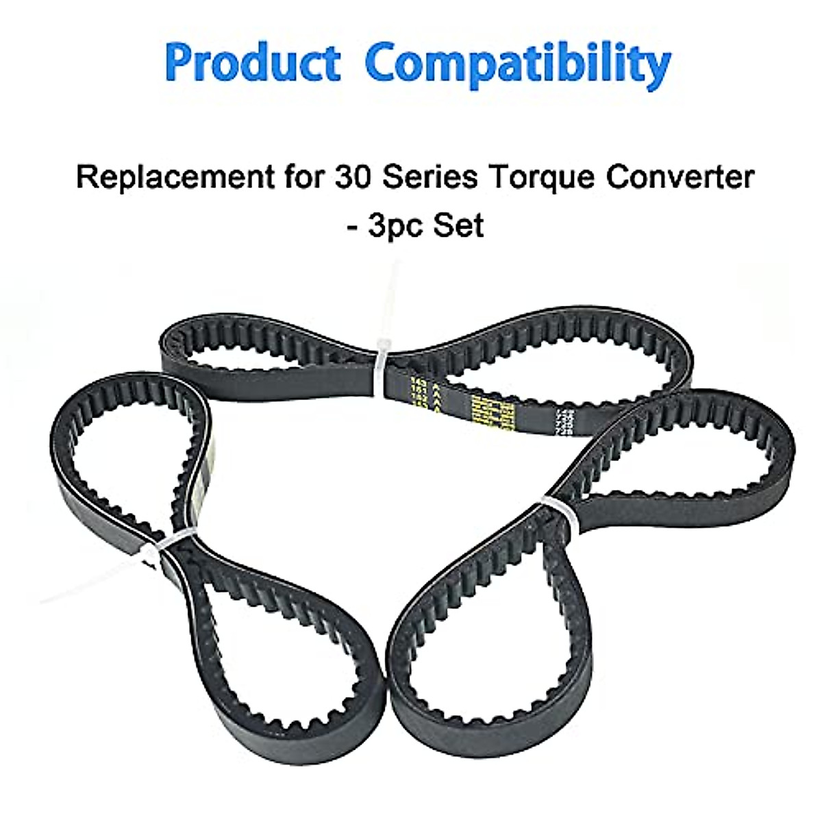 labwork Drive Belt 725 Replacement for Go Kart 30 Series Torque Converter- 3pc Set (3 Belts)