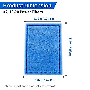 MyfatBOSS 20 Gallon Fish Tank, Aquarium Filter Cartridge Replacement, 10-20 Gallon Fish Tank Power Filter Cartridge Replacement for EZ-Change #2,8 Pack