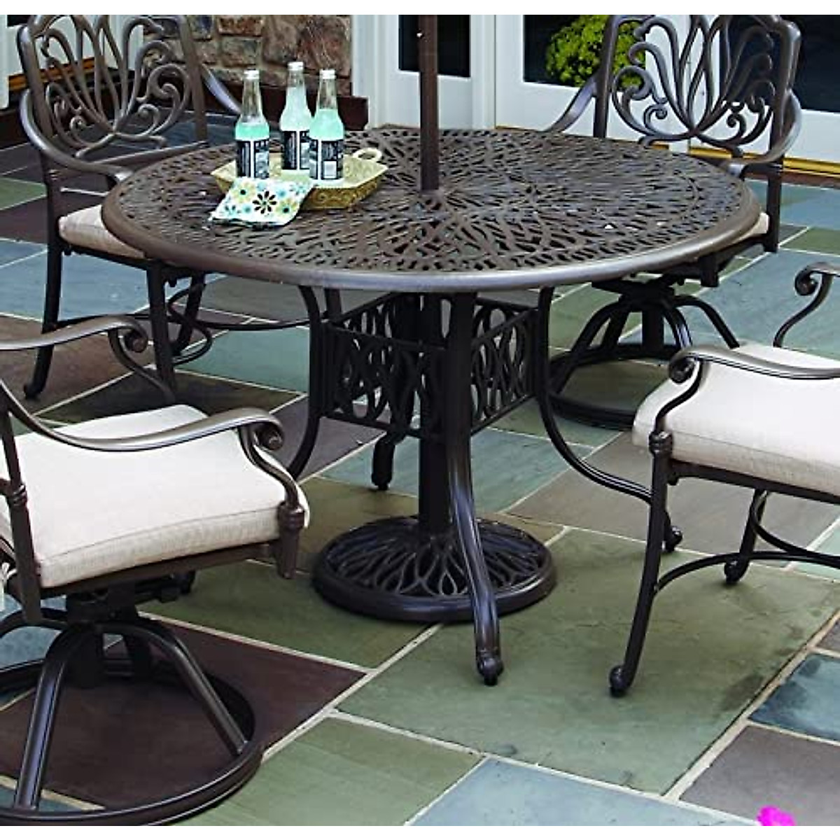 homestyles 6659-32 Outdoor Dining Table, 48Lx48Dx29H, Taupe