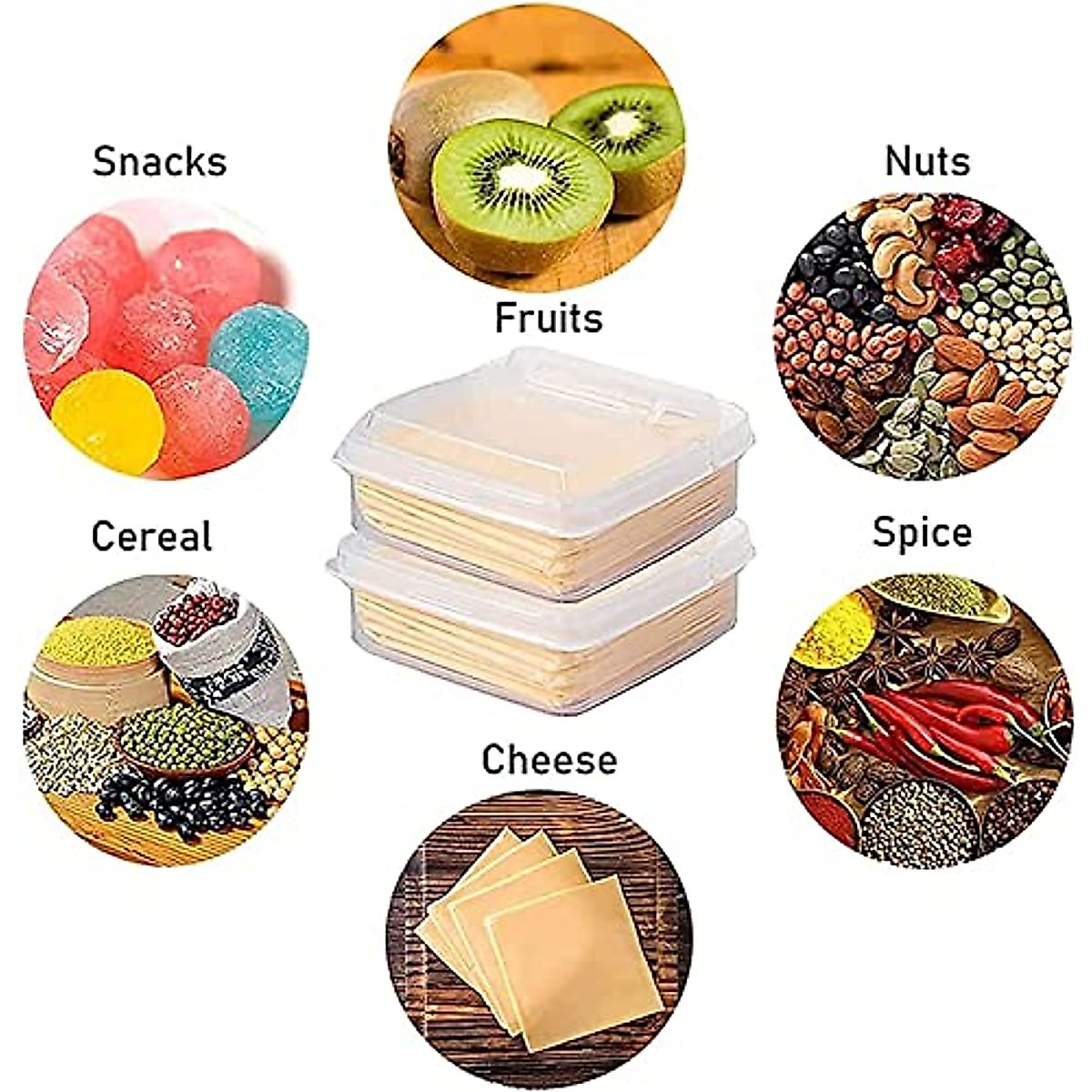 Sliced Cheese Container for Fridge with Flip Lid - 2/4/6 Pcs Butter Block Cheese Slice Storage Box, Portable Leakproof Clear Flip Top Storage Box, Vegetable & Fruit Fresh-Keeping Box. (2 pcs) (2 pcs)