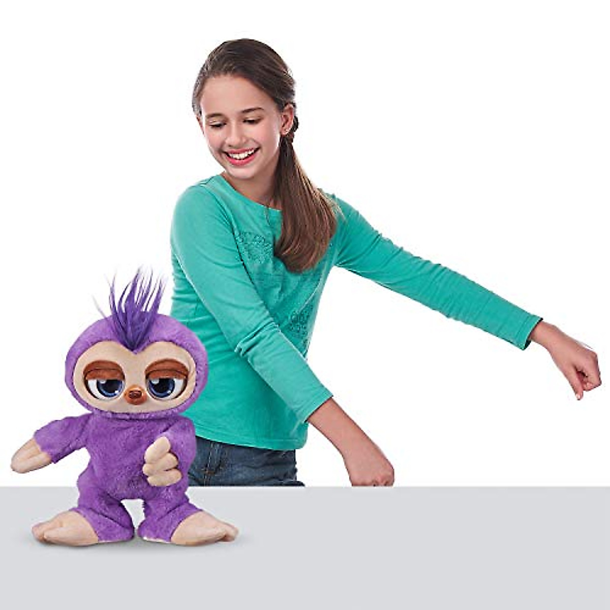 Pets Alive Fifi the Flossing Sloth Purple - 11" Interactive Animal Dancing Robotic Plush Toy with 3 Songs, Floss Dance, Adorable Gift, Party Plush Toy Kids Ages 3+