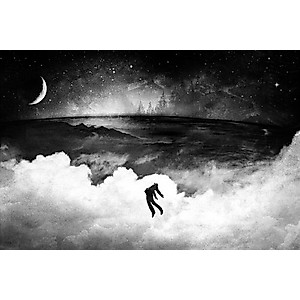 Lost in the World by Alex Cherry - Mini Art Block Print - 12 x 10 inches