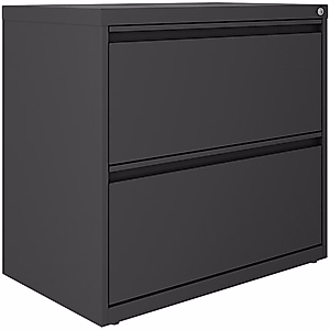 Hirsh 30 inch Wide 2 Drawer Lateral 101 File Cabinet in Charcoal, Fully Assembled