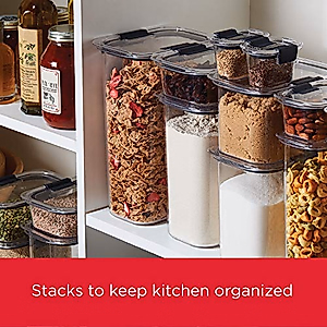 Rubbermaid Brilliance Pantry Organization & Food Storage Containers, Set of 10 (20 Pieces Total) & Brilliance Food Storage Container, BPA free Plastic, Medium, 3.2 Cup, 5 Pack, Clear