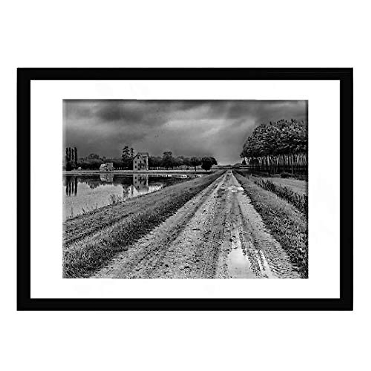 TeinJin 10x14 Picture Frames Made of Solid Wood Display 8.5x11 with Mat or 9.5x13.5 without Mat Diamond Painting Frame Wall Hanging or TableTop(Black)