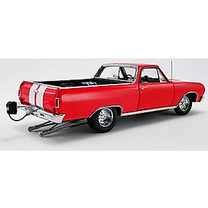 1965 El Camino Drag Outlaws Red with White Stripes Limited Edition to 354 Pieces Worldwide 1/18 Diecast Model Car by Acme A1805411