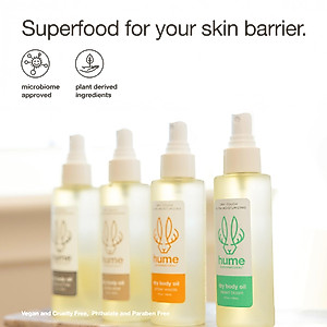 HUME SUPERNATURAL Dry Body Oil Spray - Probiotic Moisturizer for Men & Women, Nourishing Hydration, Desert Bloom, 1-Pack