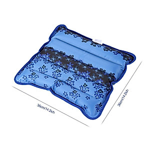 Cooling Mat, Cool Pillow Ice Pillow, Water Filling Ice Pillow Chair Pad, Multifunctional Children Adult Waterproof Ice Pillow Water Seat Cushion Baby, Children, Student, Office, Car, Travel(#1)