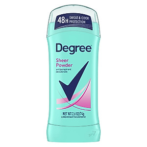 Degree Original Antiperspirant Deodorant Sheer Powder Pack of 6 48-Hour Sweat & Odor Protection Antiperspirant for Women 2.6 oz