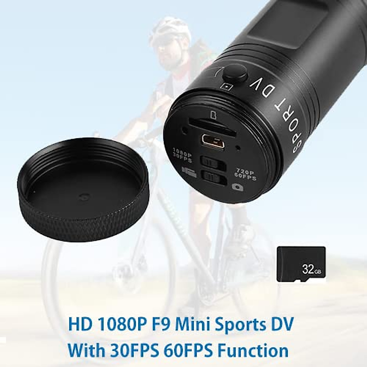 Bicycle Motorbike Camera, Mini Portable Full HD 1080P Waterproof Bike Car Outdoor Sports DV Video Camera with Mounting Kit,Camera Outdoor Bicycle Sports Camera