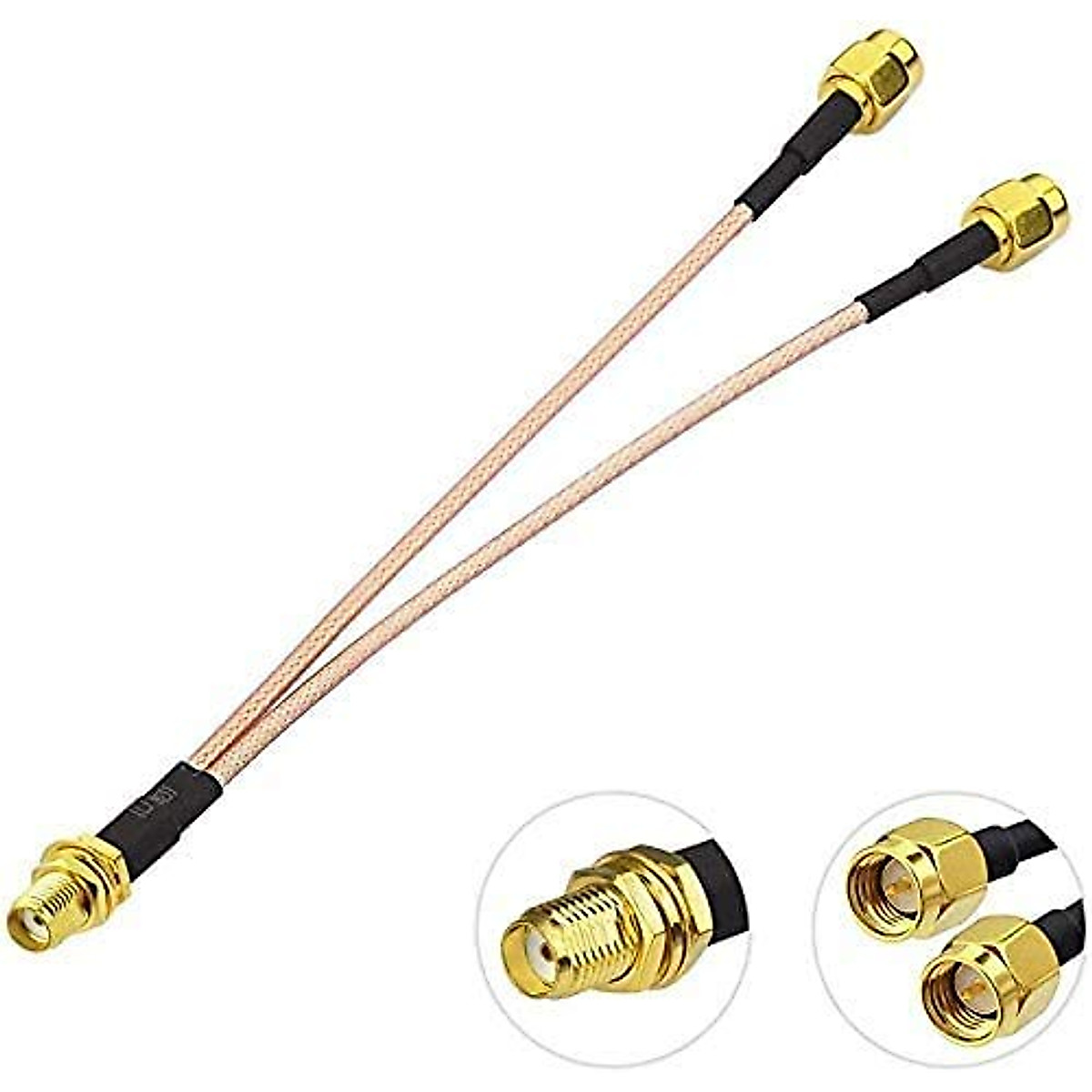 Bingfu 4G LTE Antenna Adapter Splitter Cable SMA Female to Dual SMA Male Cable 15cm 6 inch Compatible with 4G LTE Wireless Router CPE Hotspot Cellular Gateway Industrial IoT Router Mobile Modem