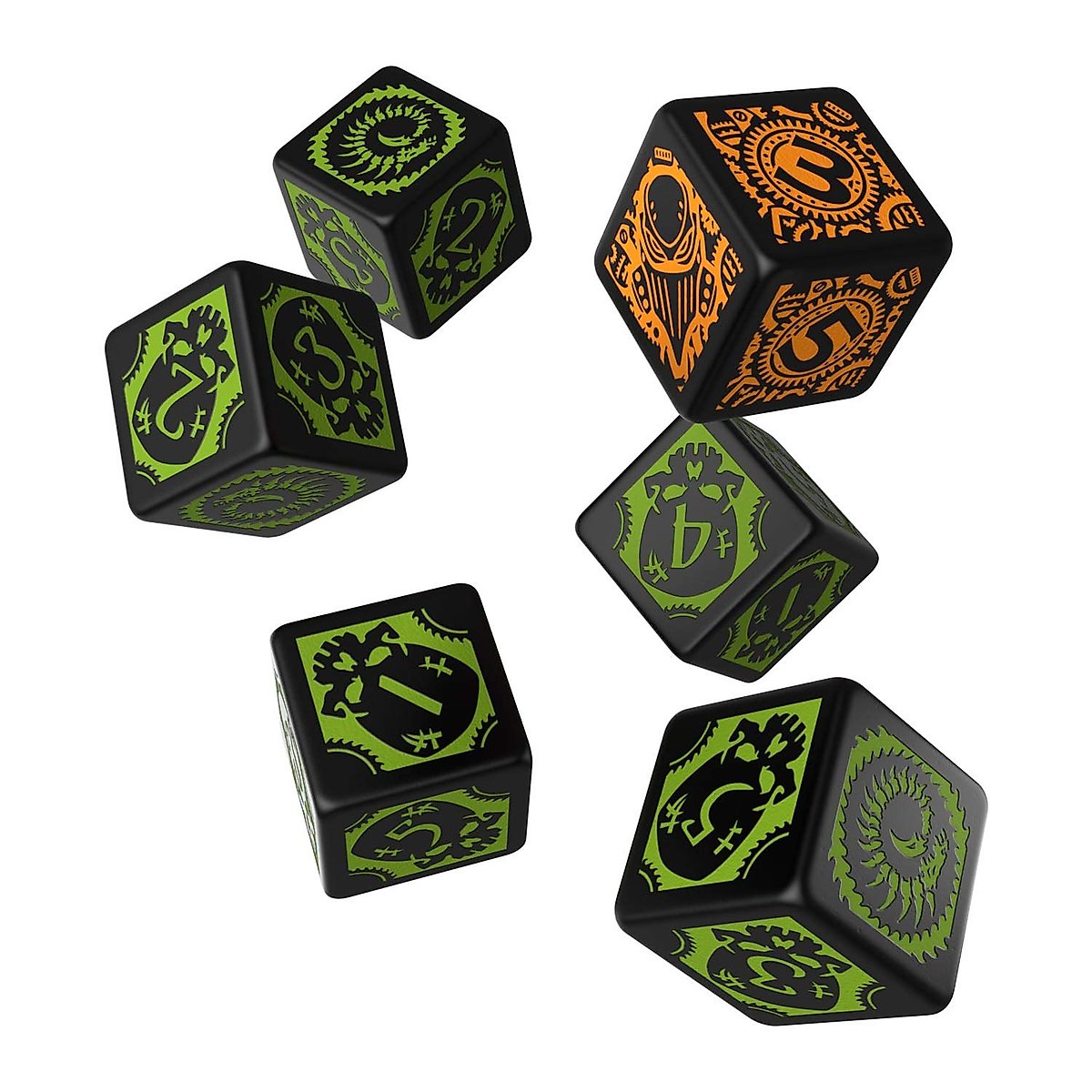 Q WORKSHOP Warmachine Cryx Faction RPG Dice Set 6 x D6